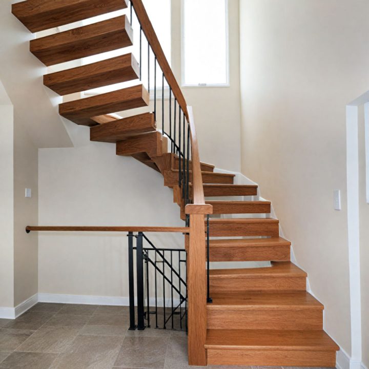 25 Wood Stair Railing Ideas (with Photos!)