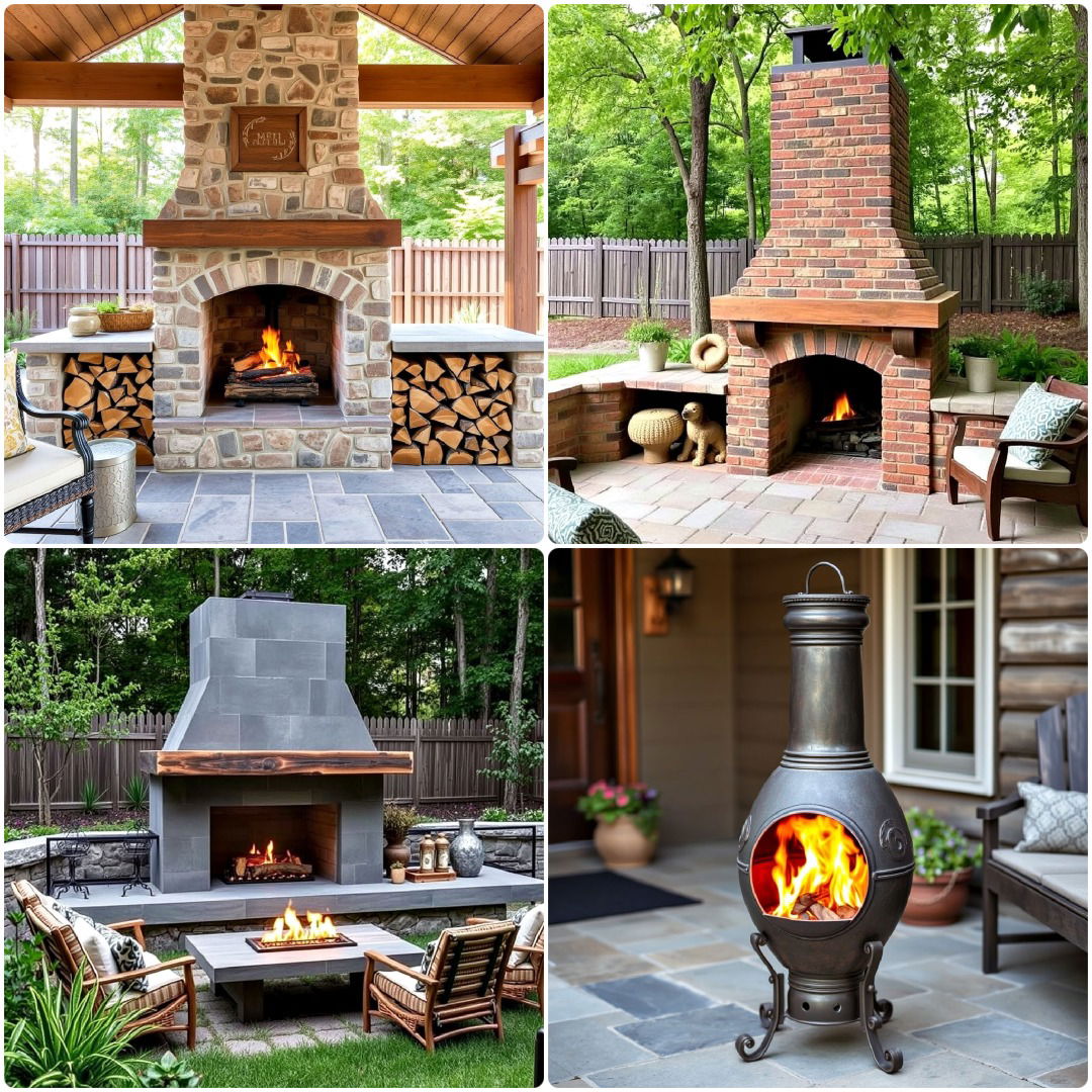 15 Rustic Outdoor Fireplace Ideas You'll Love
